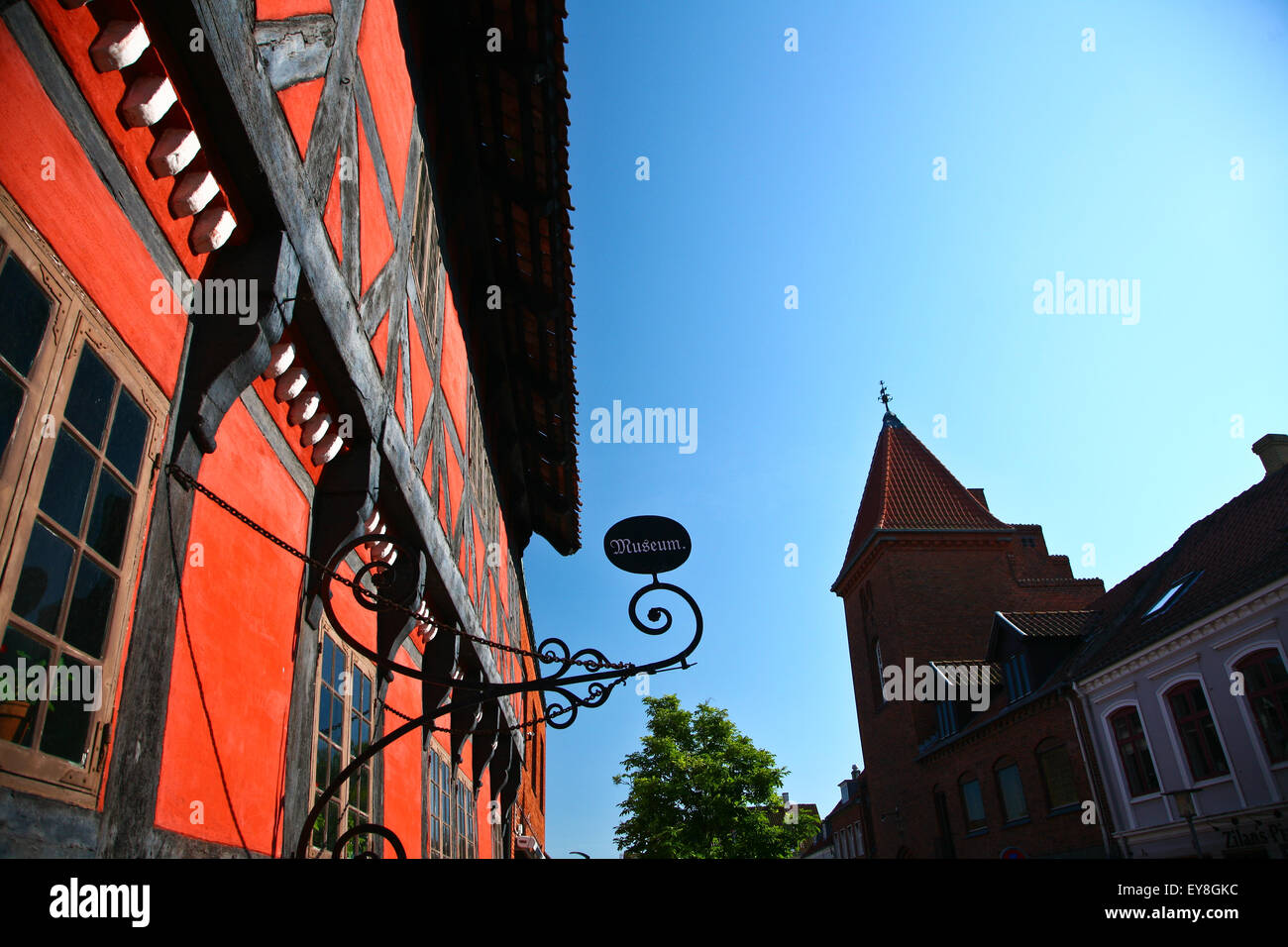 Od houses in the village of Kerteminde Denmark Fyn island Stock Photo ...