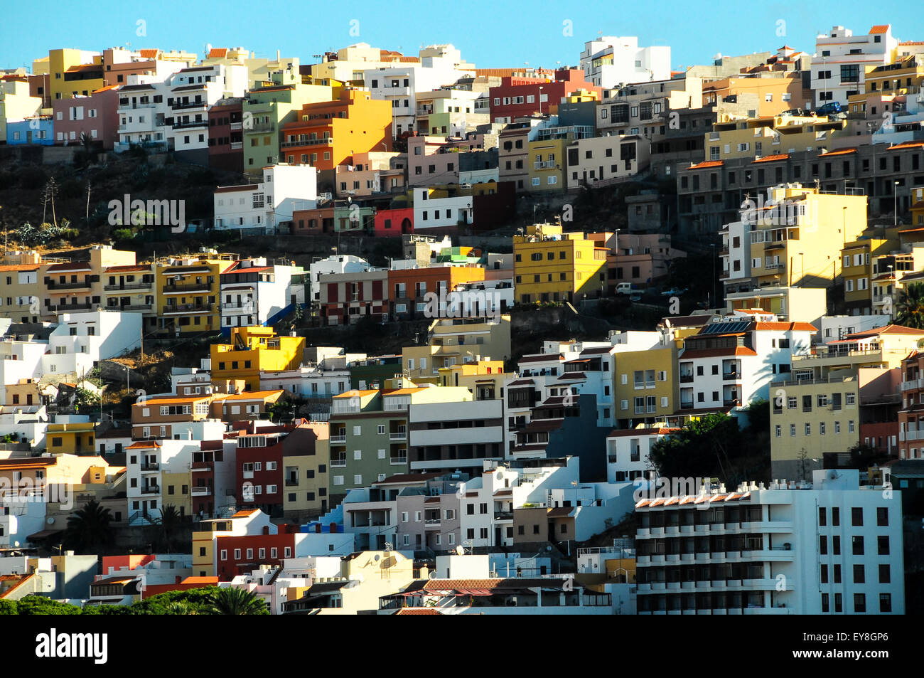 Typical Colored Colonial Spanish Building Stock Photo - Alamy