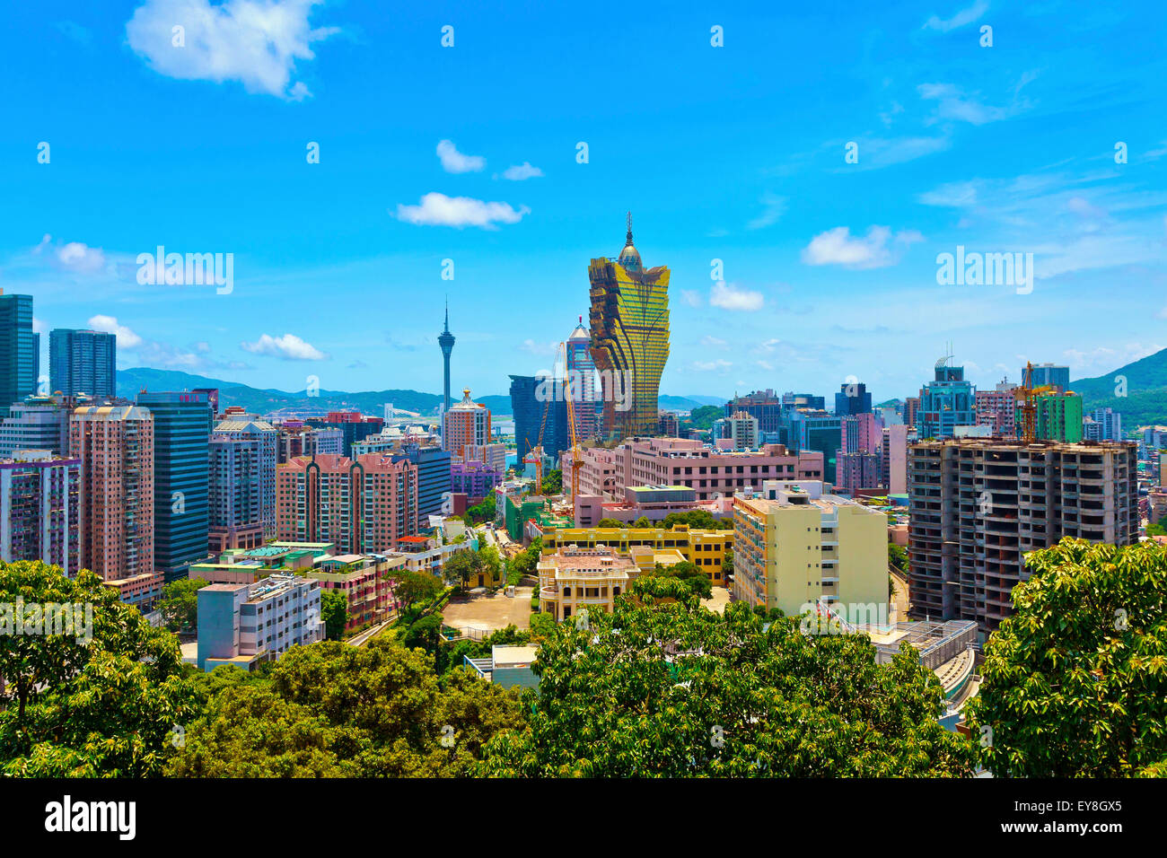 Macau downtown buildings Stock Photo - Alamy