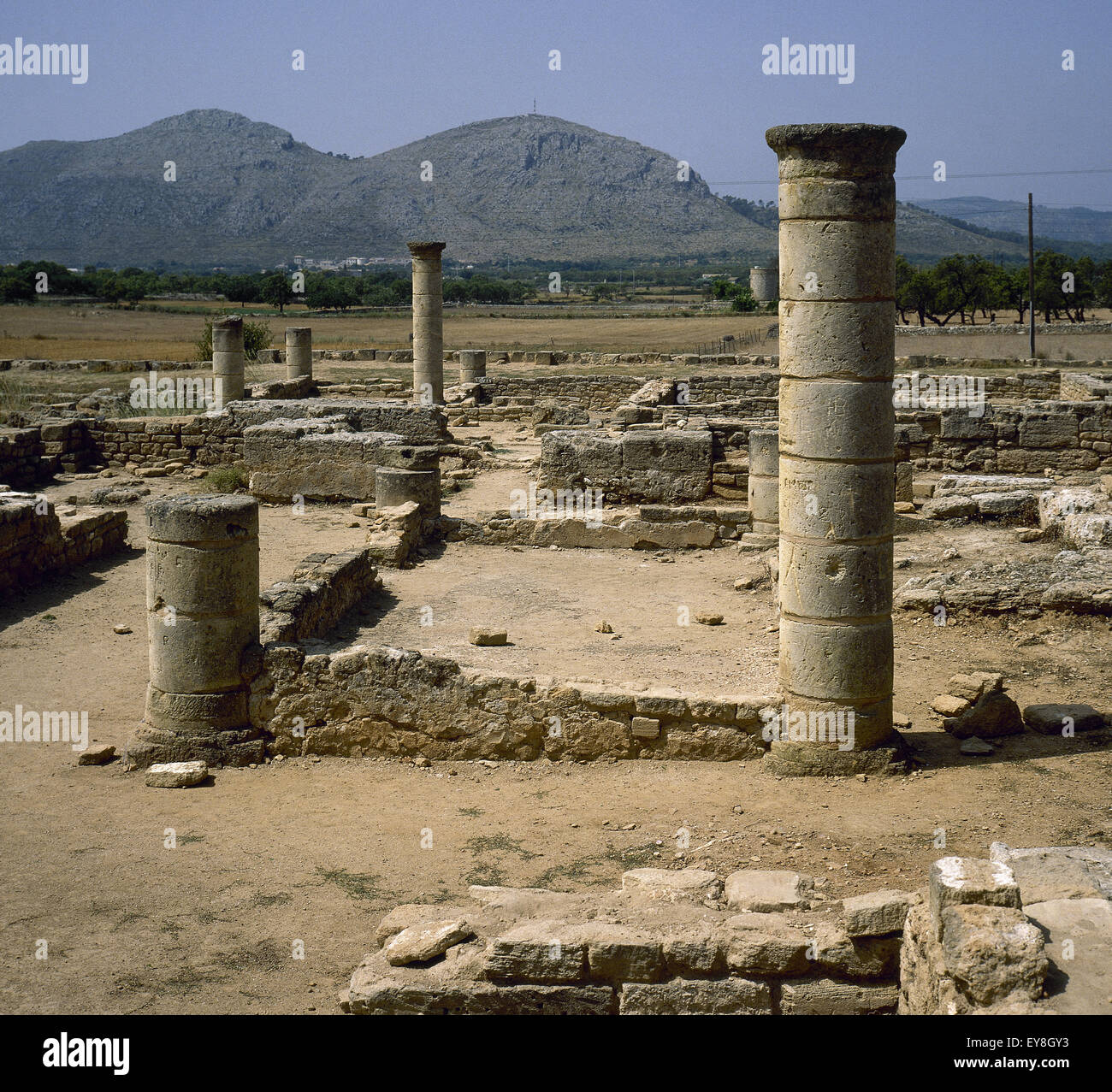 Spain. Mallorca. Pollentia. Roman ruins Stock Photo - Alamy