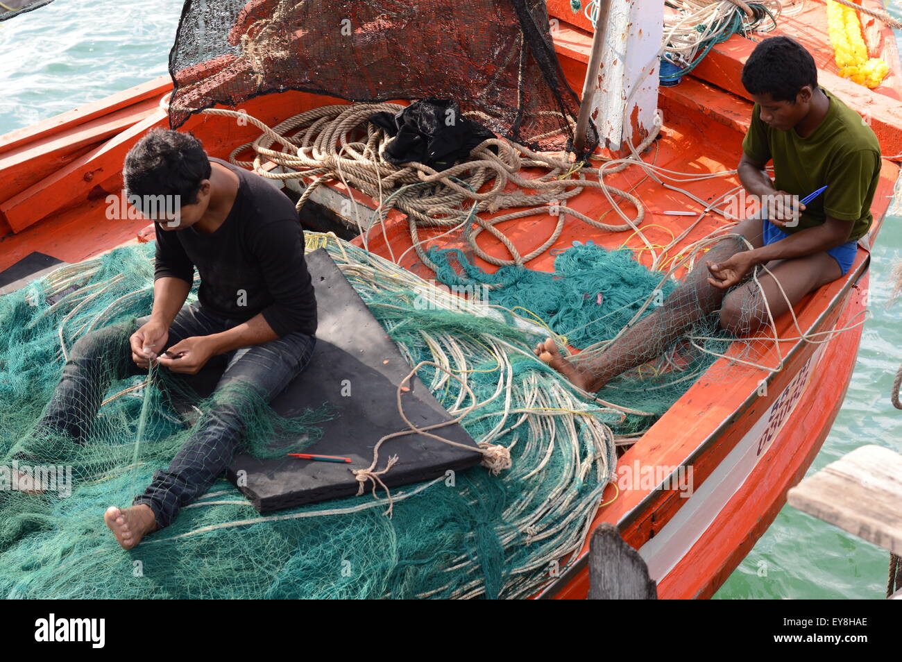 Fishermen and their Nets Stock Photo - Alamy