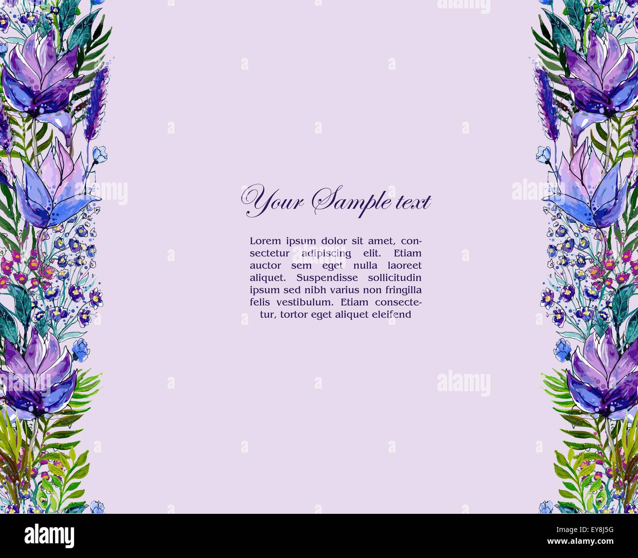 Floral border with wildflowers Stock Vector Image & Art - Alamy
