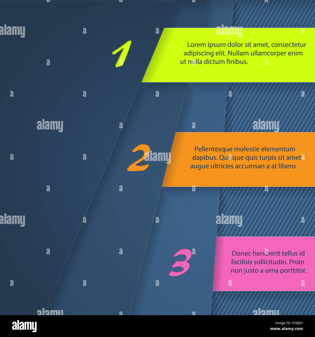 Infographic design with bright color labels and text Stock Photo - Alamy