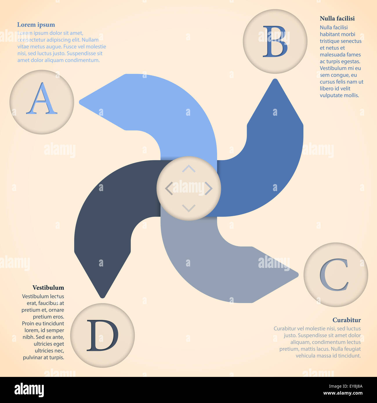 Cool infographic design with four arrows and options Stock Photo - Alamy