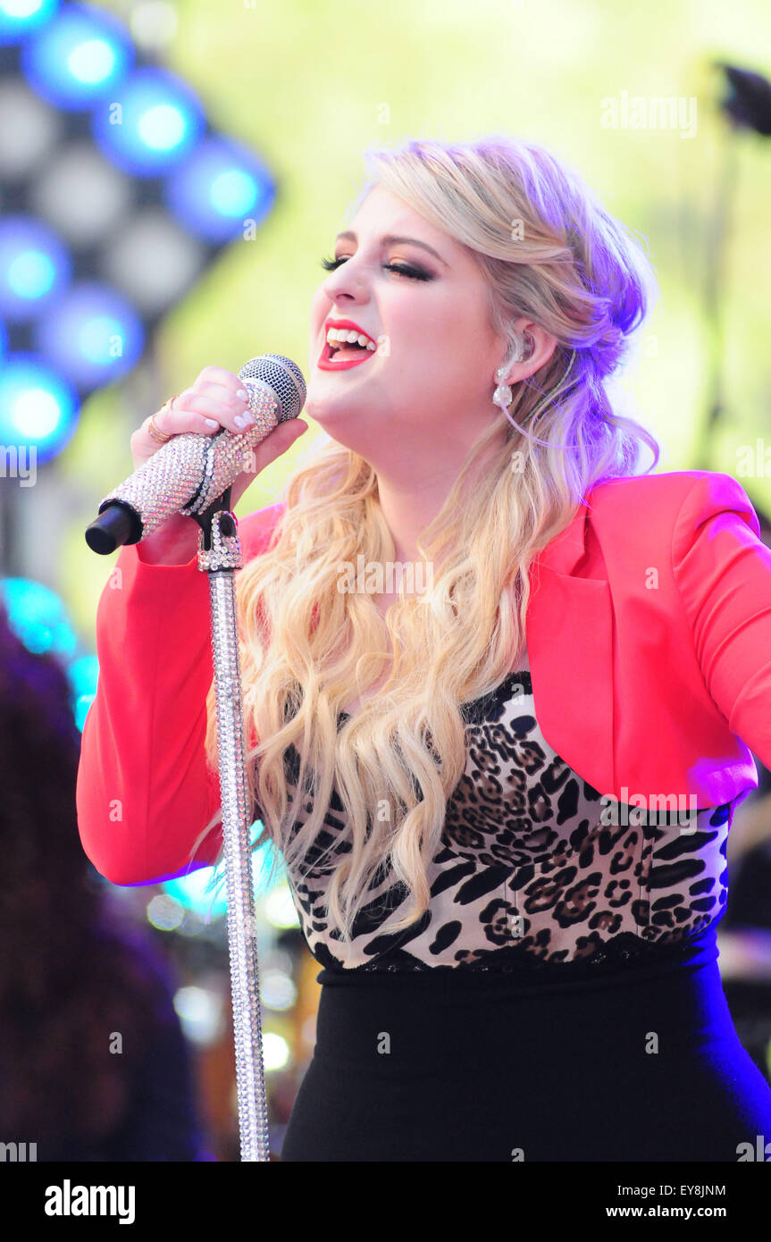 Meghan Trainor performing live during the Today Show's Toyota Concert ...