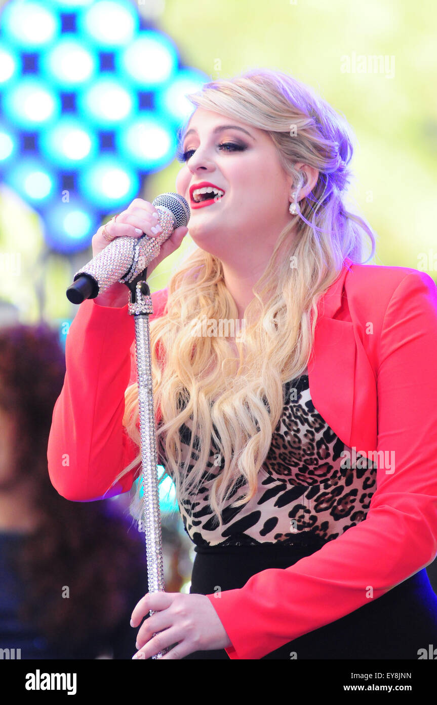 Meghan Trainor performing live during the Today Show's Toyota Concert ...