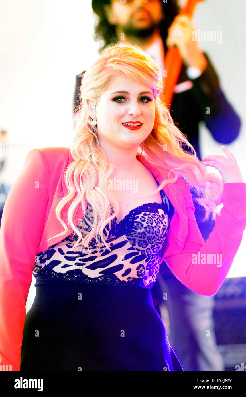 Meghan Trainor performing live during the Today Show's Toyota Concert ...