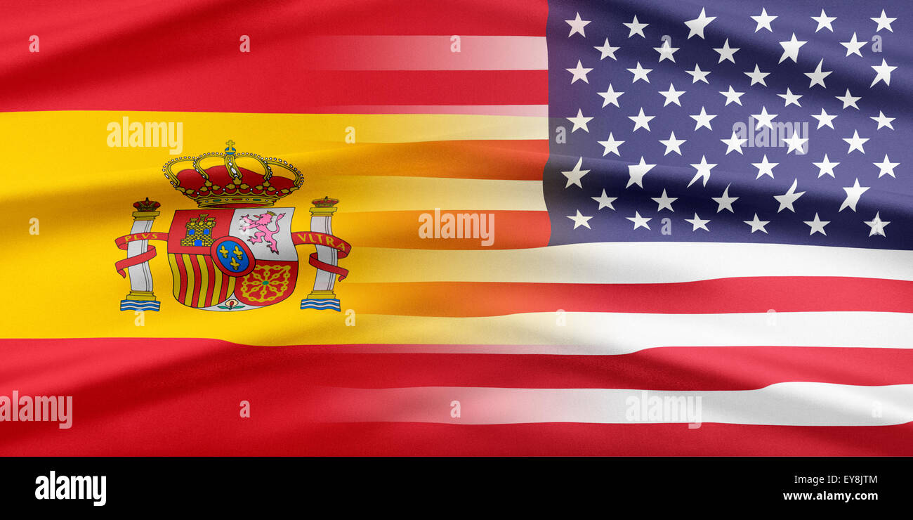 Spain usa flag hi-res stock photography and images - Alamy