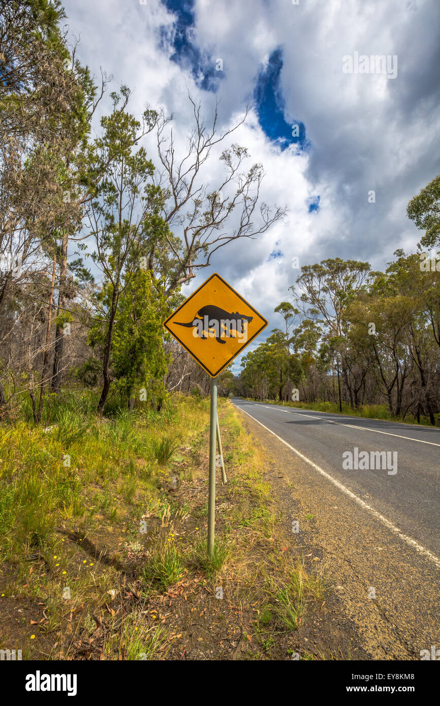 Devil road sign Stock Photo - Alamy
