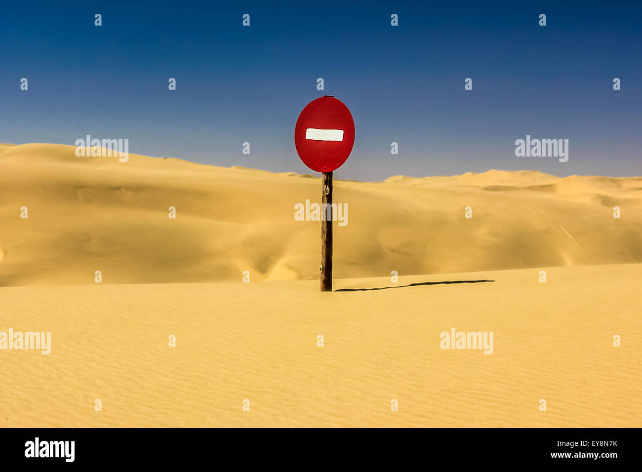 Desert Warning sign Stock Photo - Alamy