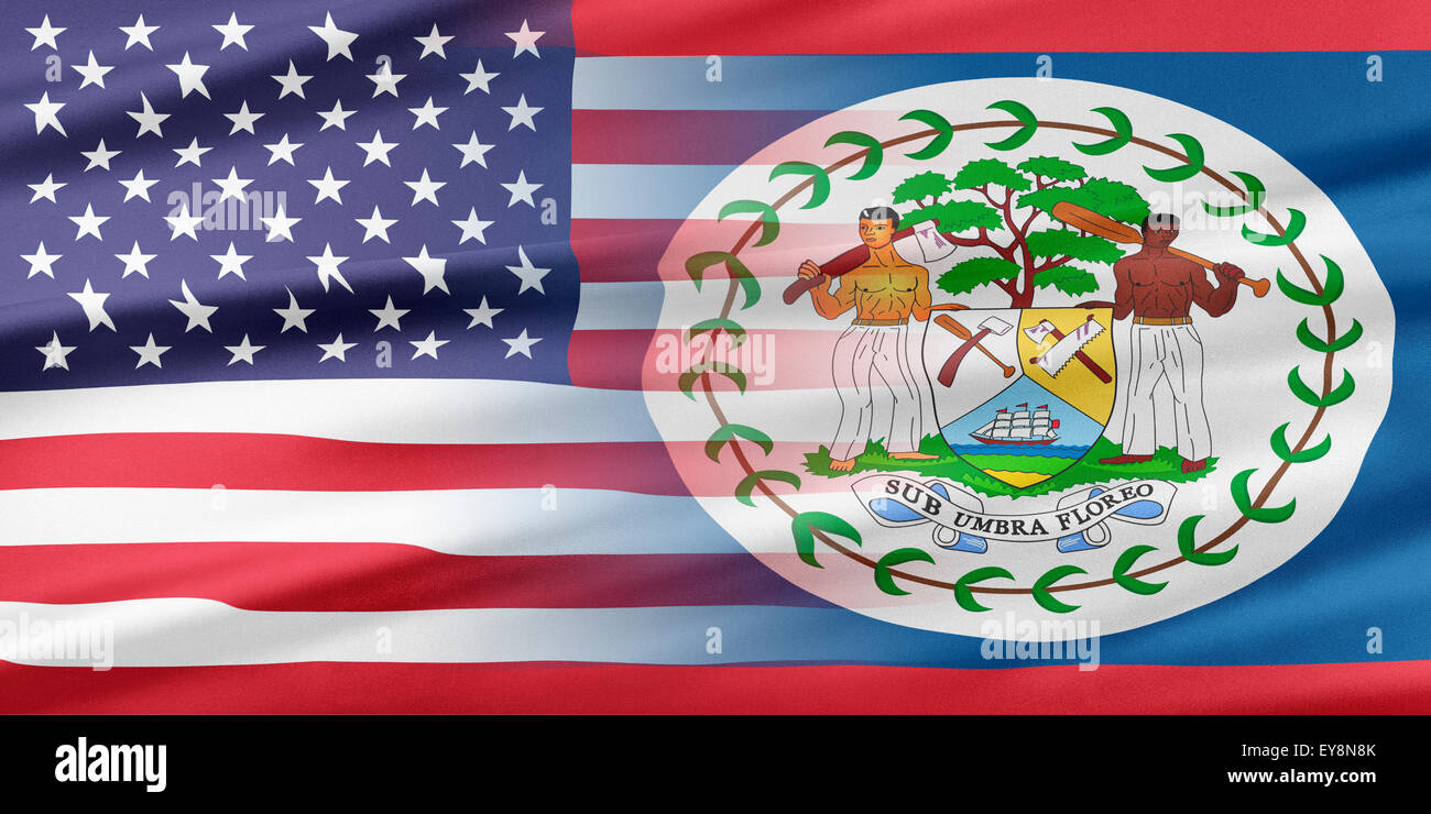 USA and Belize Stock Photo - Alamy