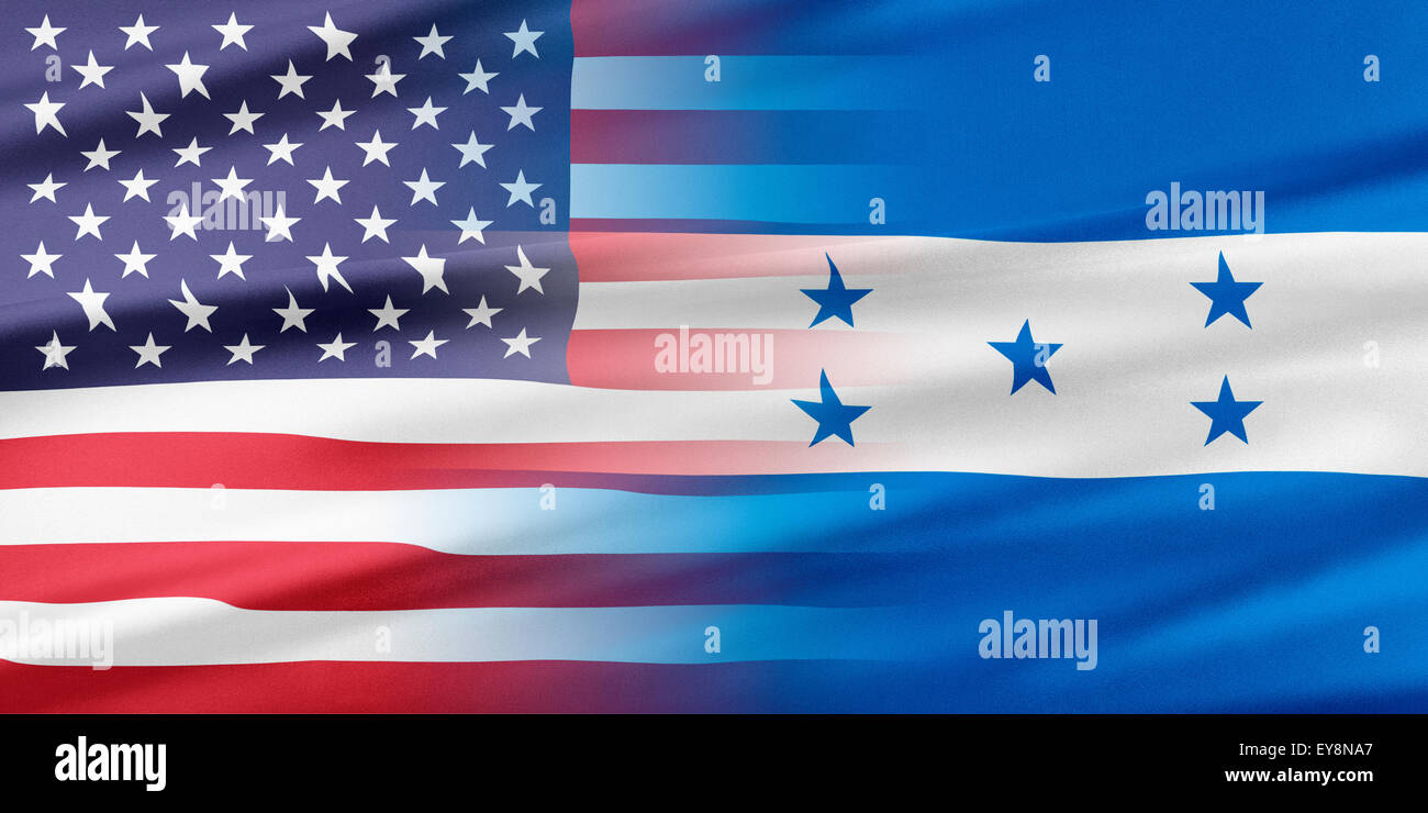 Waving flag honduras usa hi-res stock photography and images - Alamy