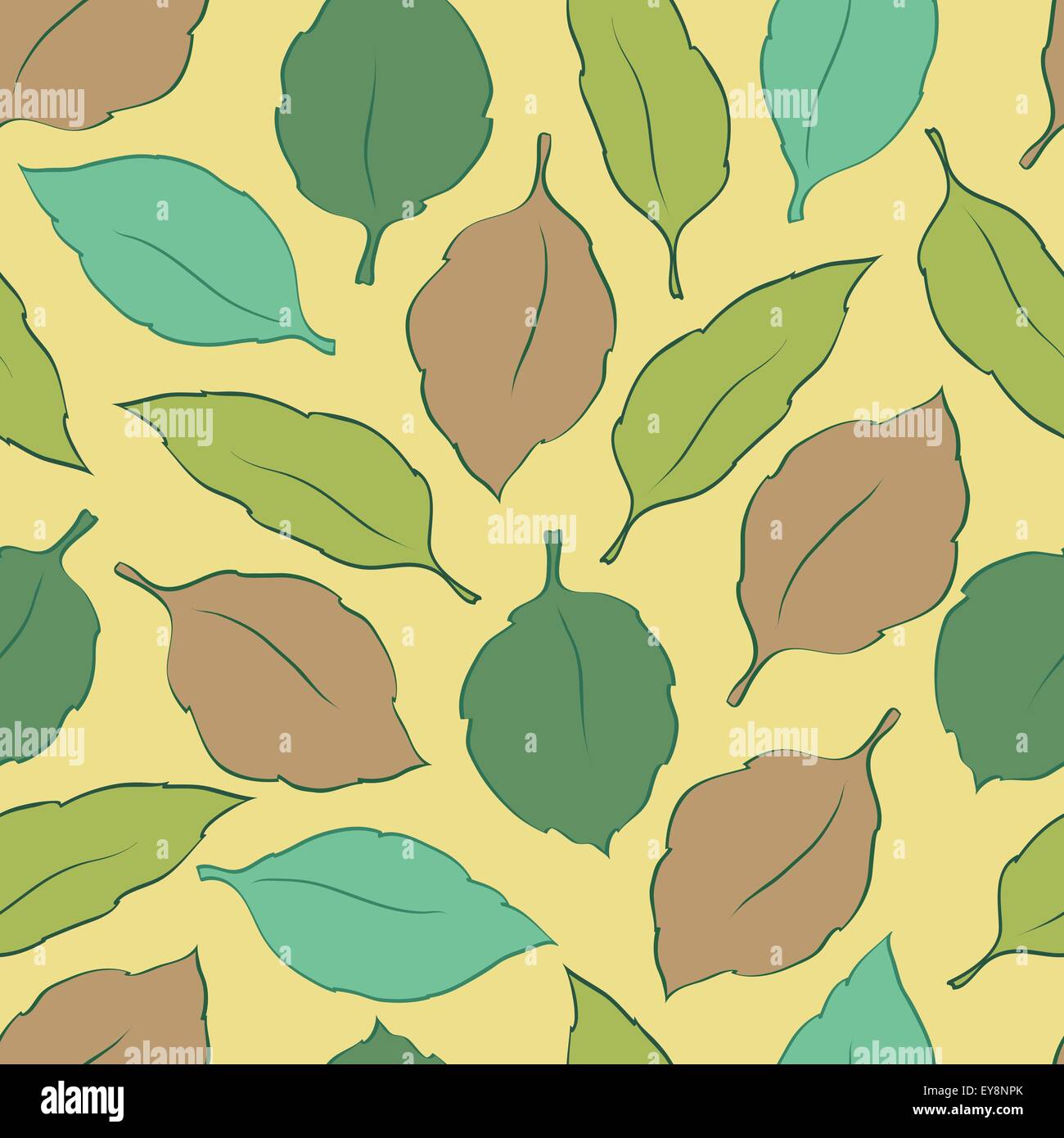 Seamless background with leaves Stock Vector Image & Art - Alamy