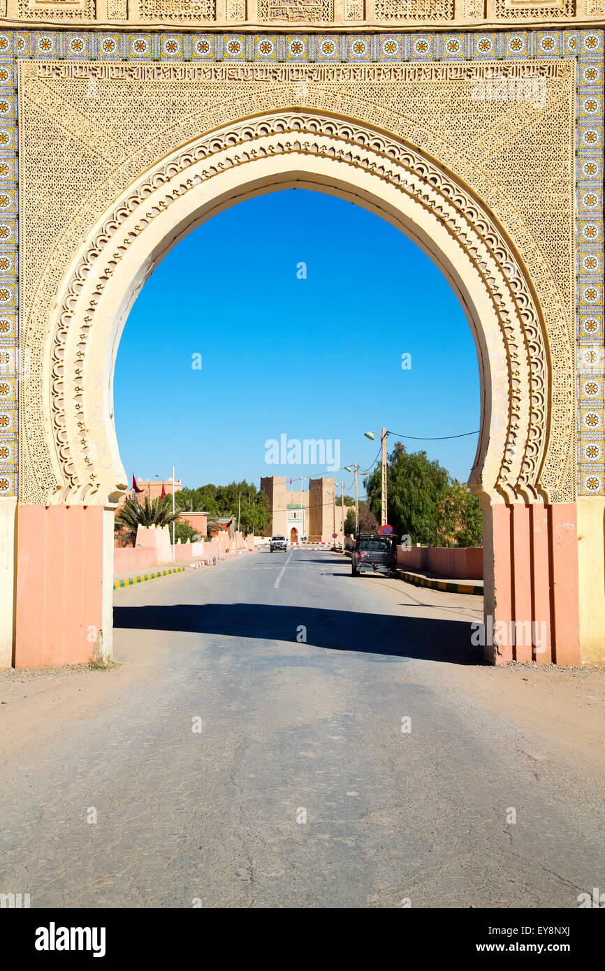 morocco arch in africa old construction the blue sky Stock Photo - Alamy