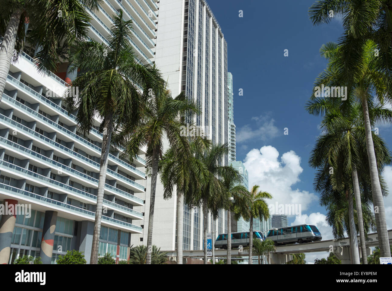 METROMOVER MONORAIL DOWNTOWN MIAMI FLORIDA USA Stock Photo - Alamy