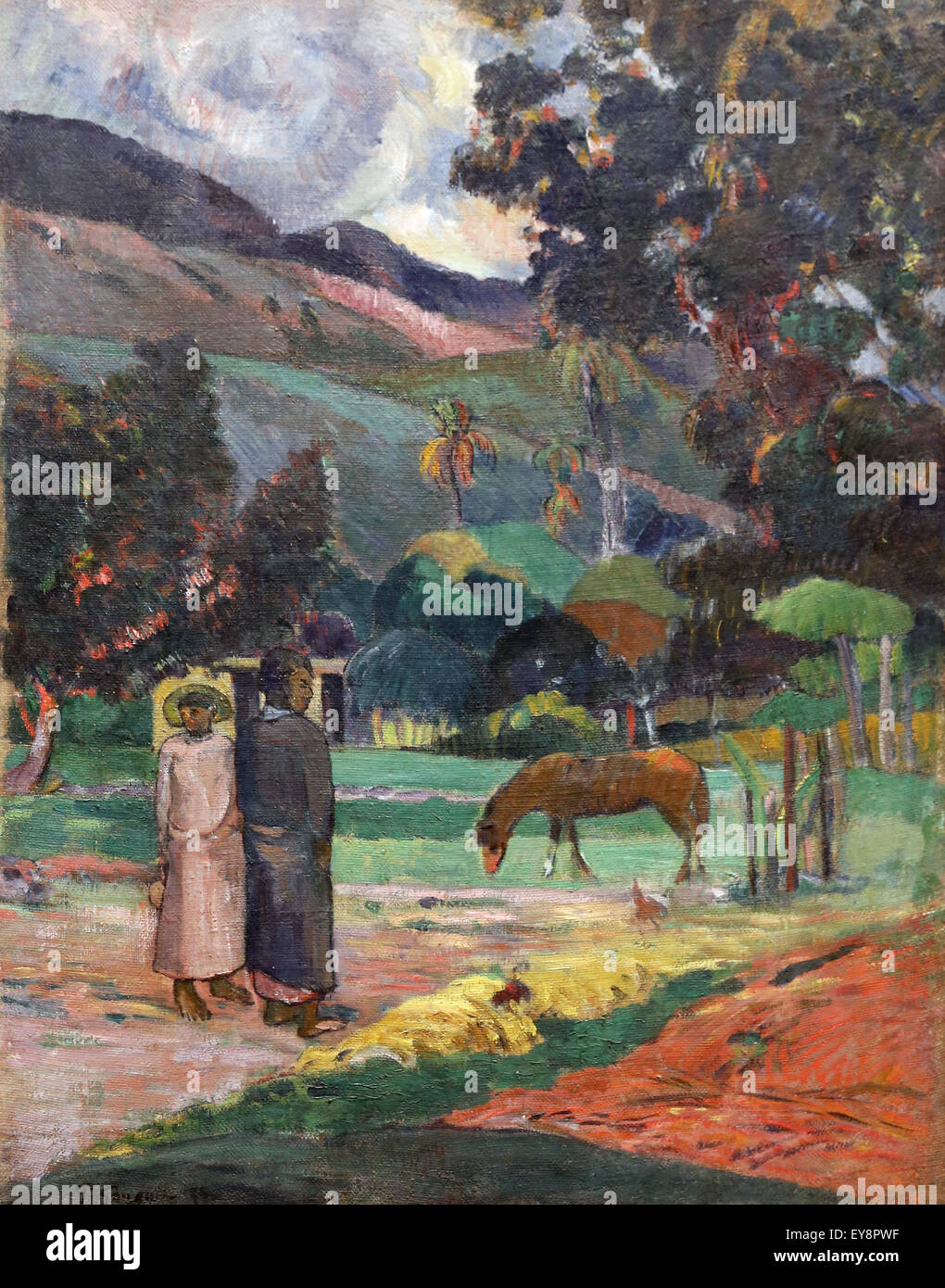 Paul Gauguin (1848-1903). French painter. Tahitian Landscape, 1892. Oil ...