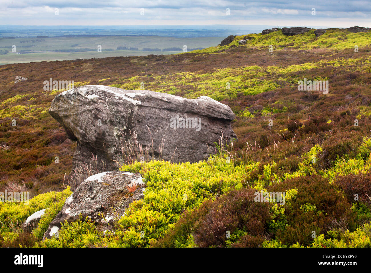 Rock Formation at Dove Crag in the Simonside Hills near Rothbury ...
