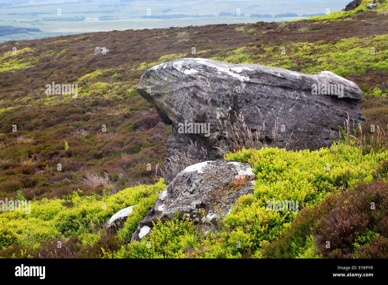 Rock Formation at Dove Crag in the Simonside Hills near Rothbury ...
