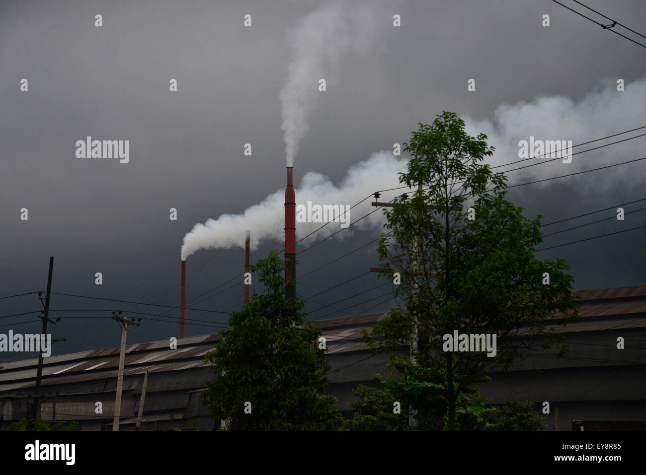 A Steel factory releases harmful smoke everyday causing severe ...