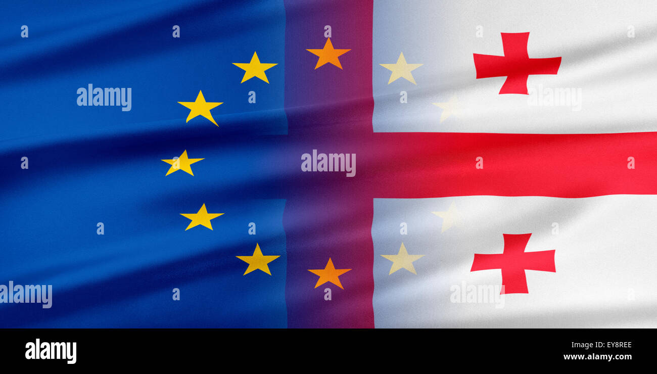 Georgia and eu flag hi-res stock photography and images - Alamy