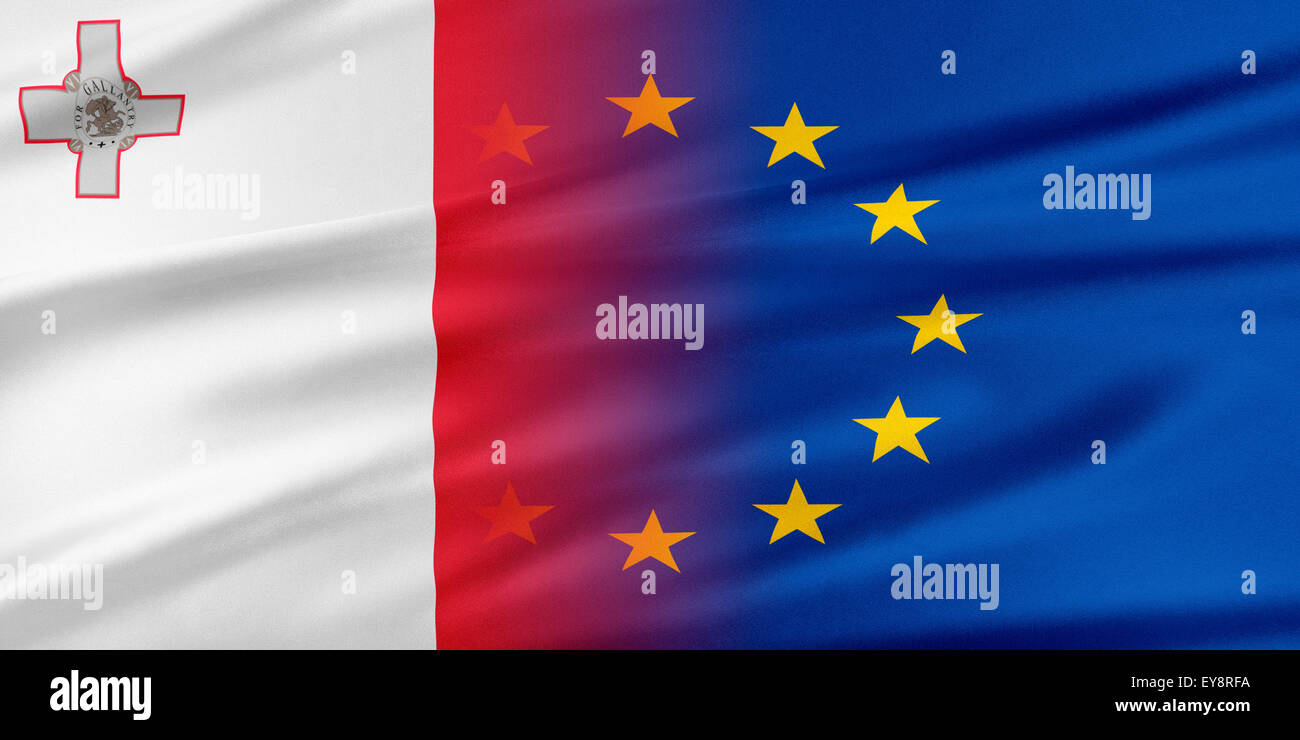 European Union and Malta Stock Photo - Alamy
