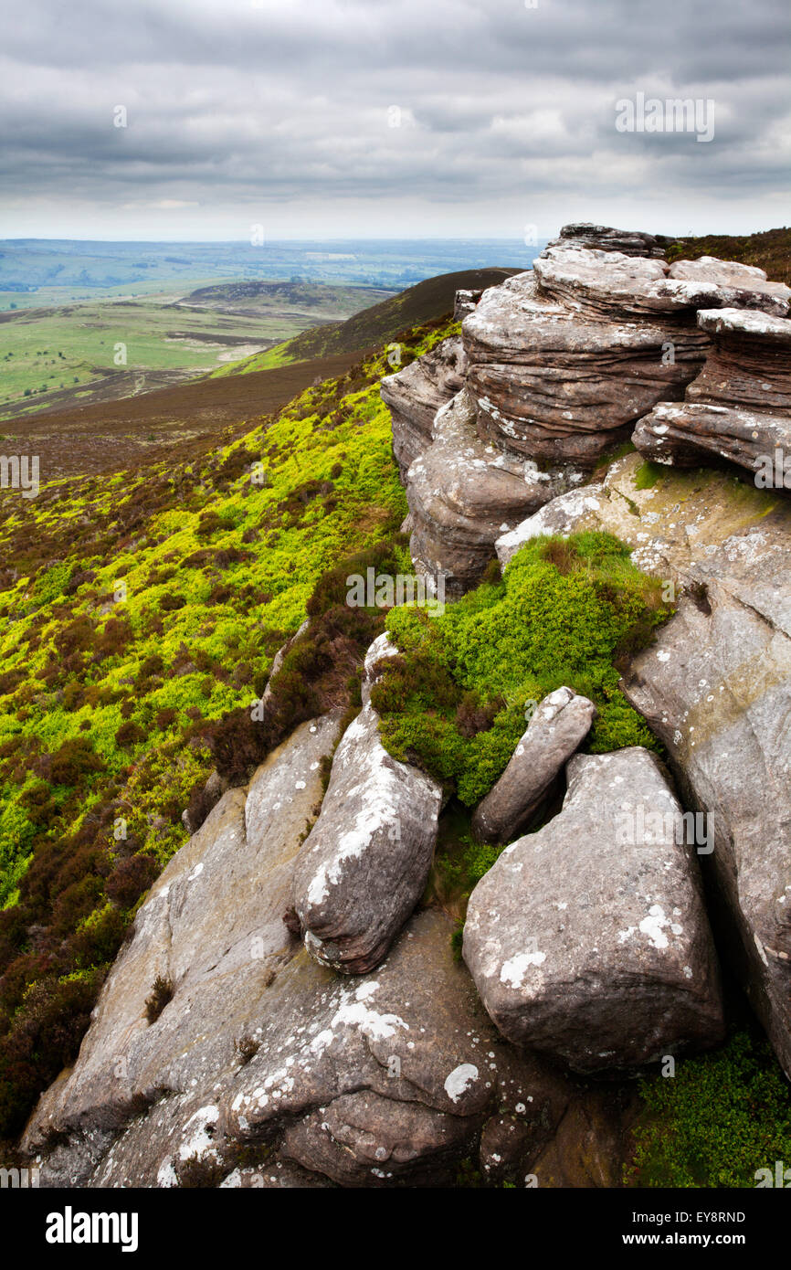 Dove Crag in the Simonside Hills near Rothbury Northumberland England ...