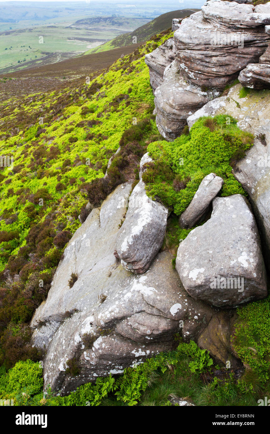 Dove Crag in the Simonside Hills near Rothbury Northumberland England ...