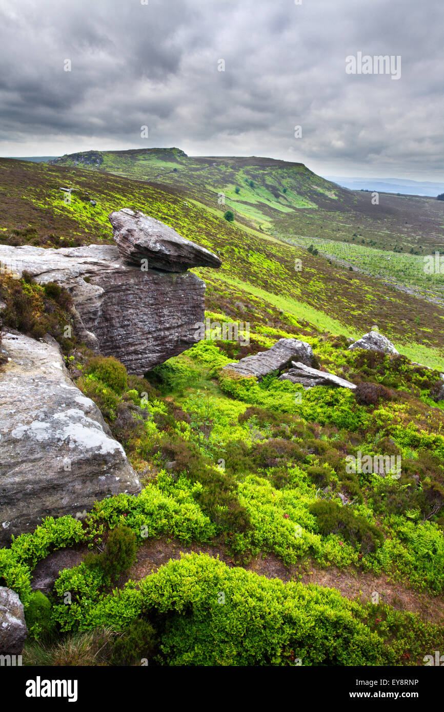 Simonside from Dove Crag in the Simonside Hills near Rothbury ...