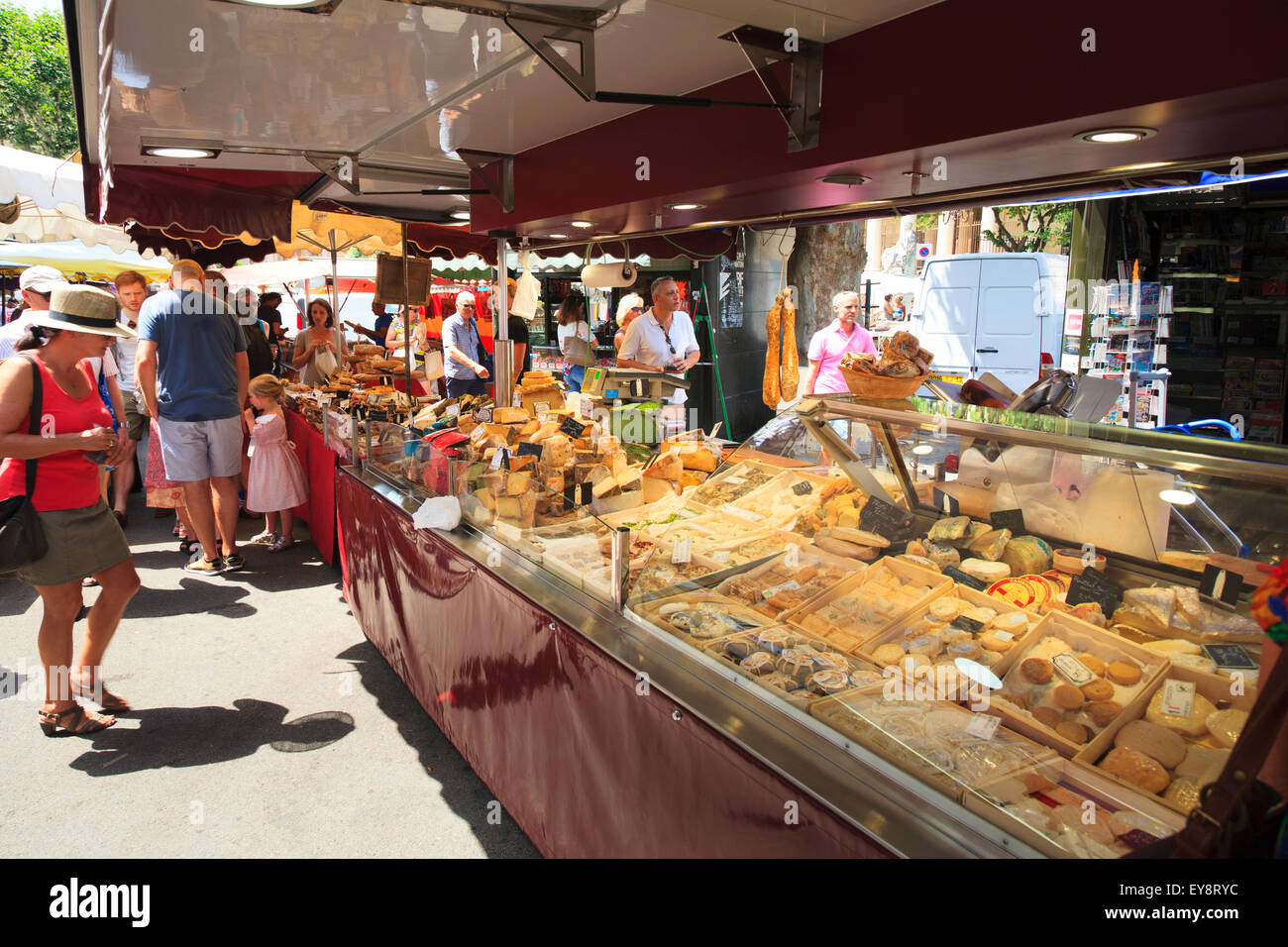 A cheese stall in france hi-res stock photography and images - Alamy
