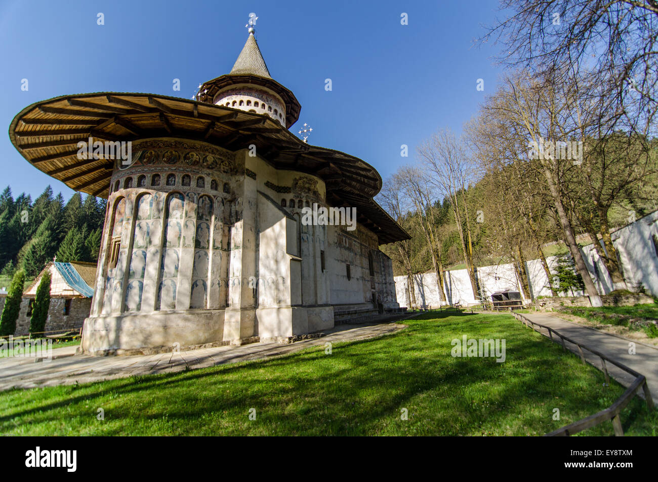 The Painted Monasteries of Romania Historic monastery with vibrant ...