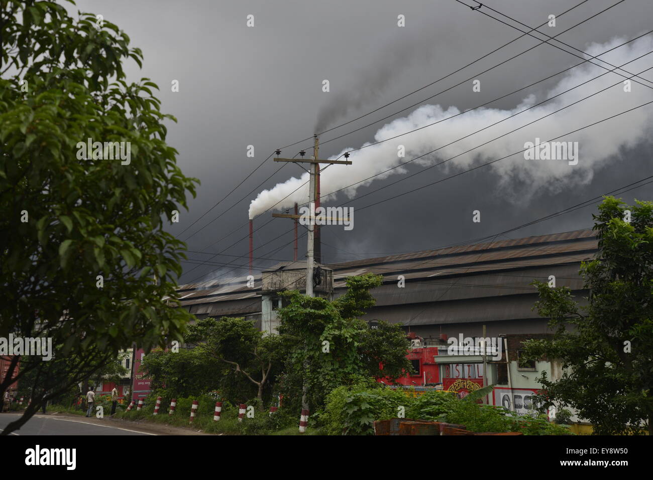 A Steel factory releases harmful smoke everyday causing severe ...