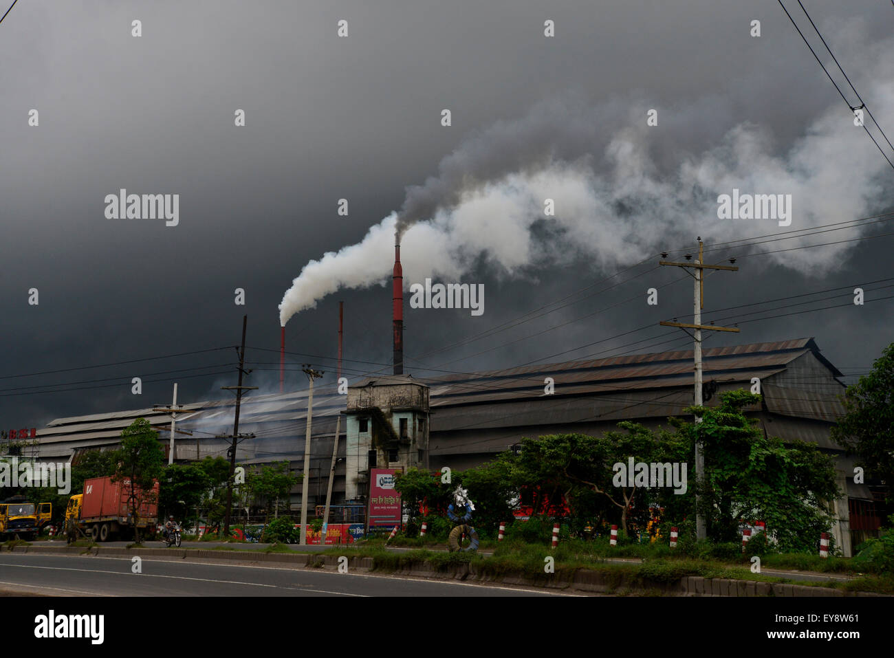 A Steel factory releases harmful smoke everyday causing severe ...