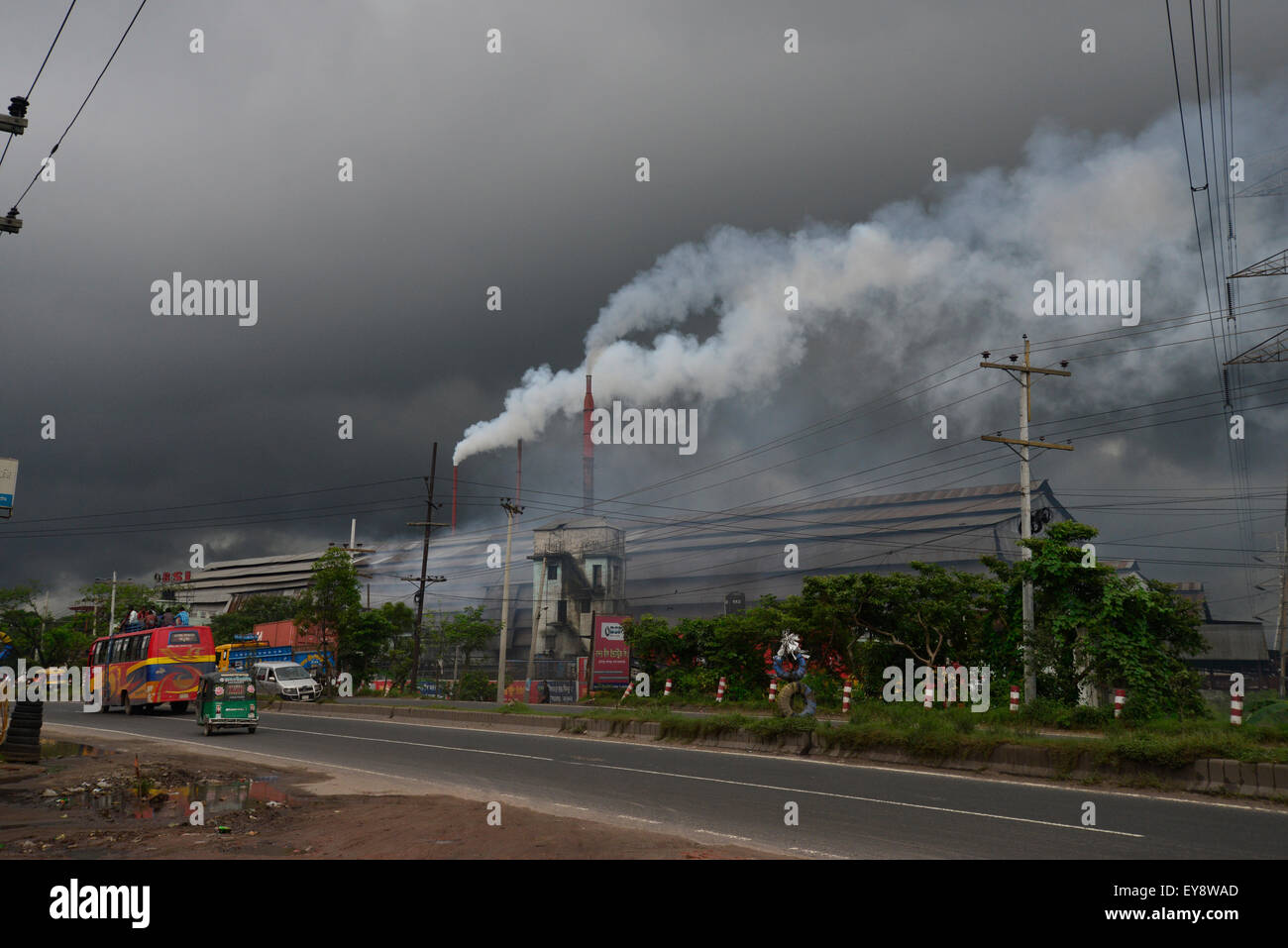 A Steel factory releases harmful smoke everyday causing severe ...