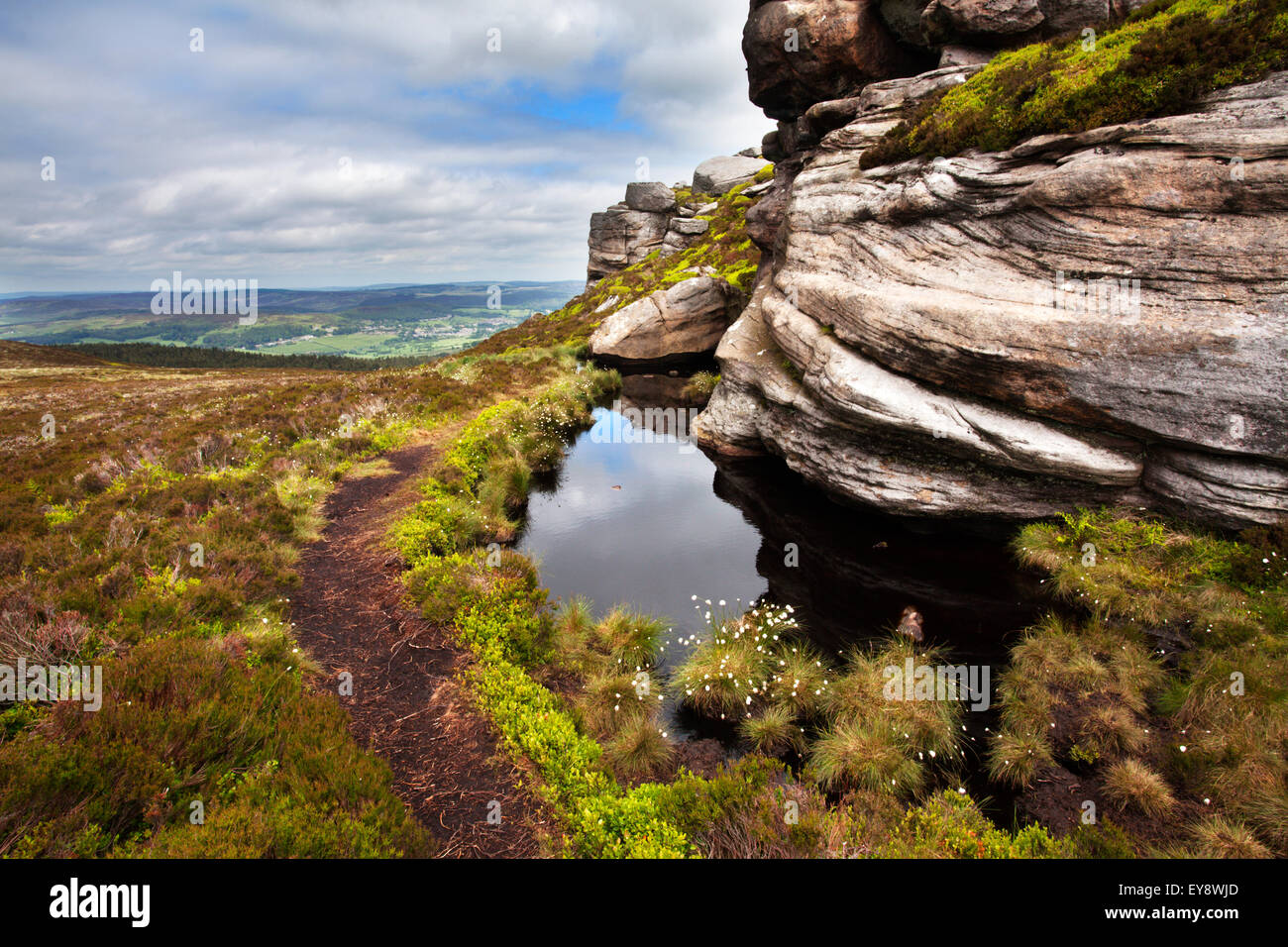 Old Stell Crag in the Simonside Hills near Rothbury Northumberland ...
