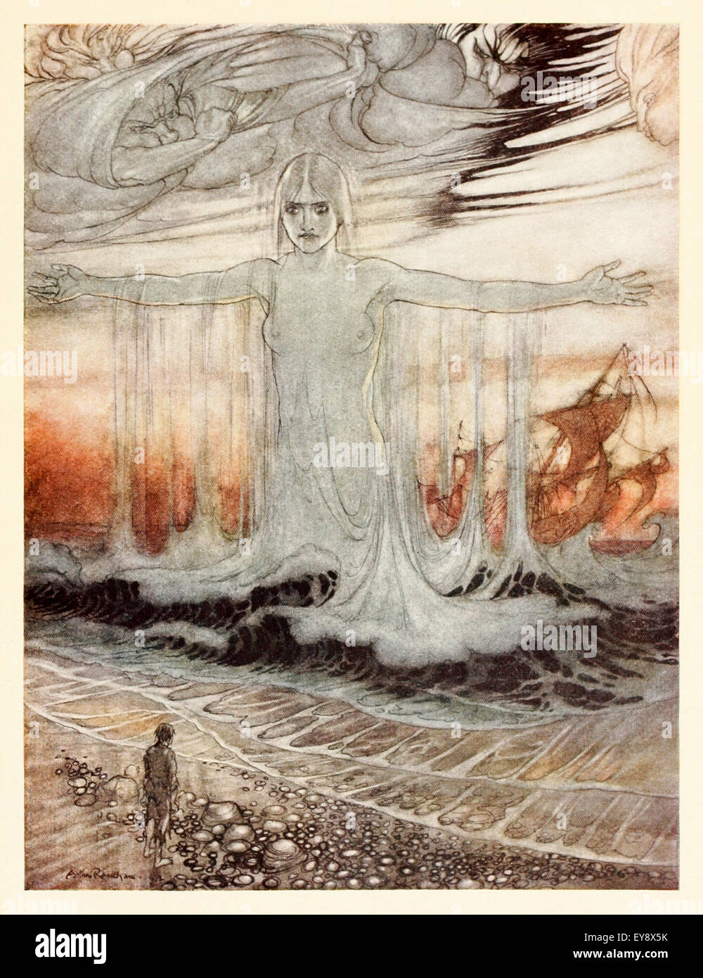 'The Shipwrecked Man and the Sea' fable by Aesop (circa 600BC). A ...