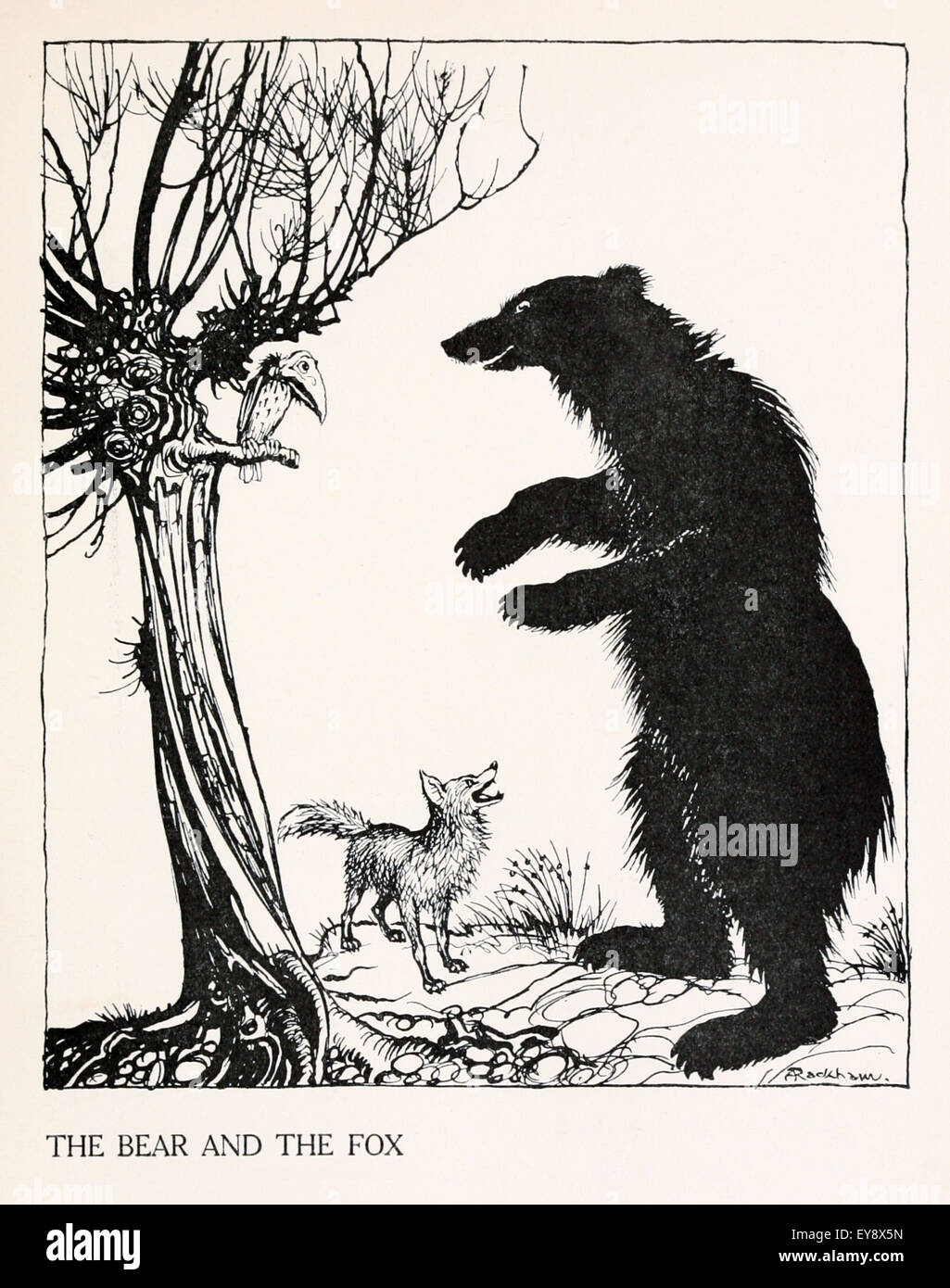 'The Bear and the Fox' fable by Aesop (circa 600BC). A Bear bragged how ...