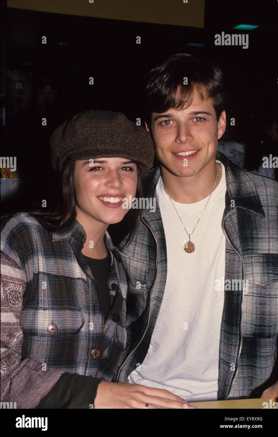 SCOTT WOLF Neve Campbell at Counter AID Benefit 1994.k0104gv. (Credit ...