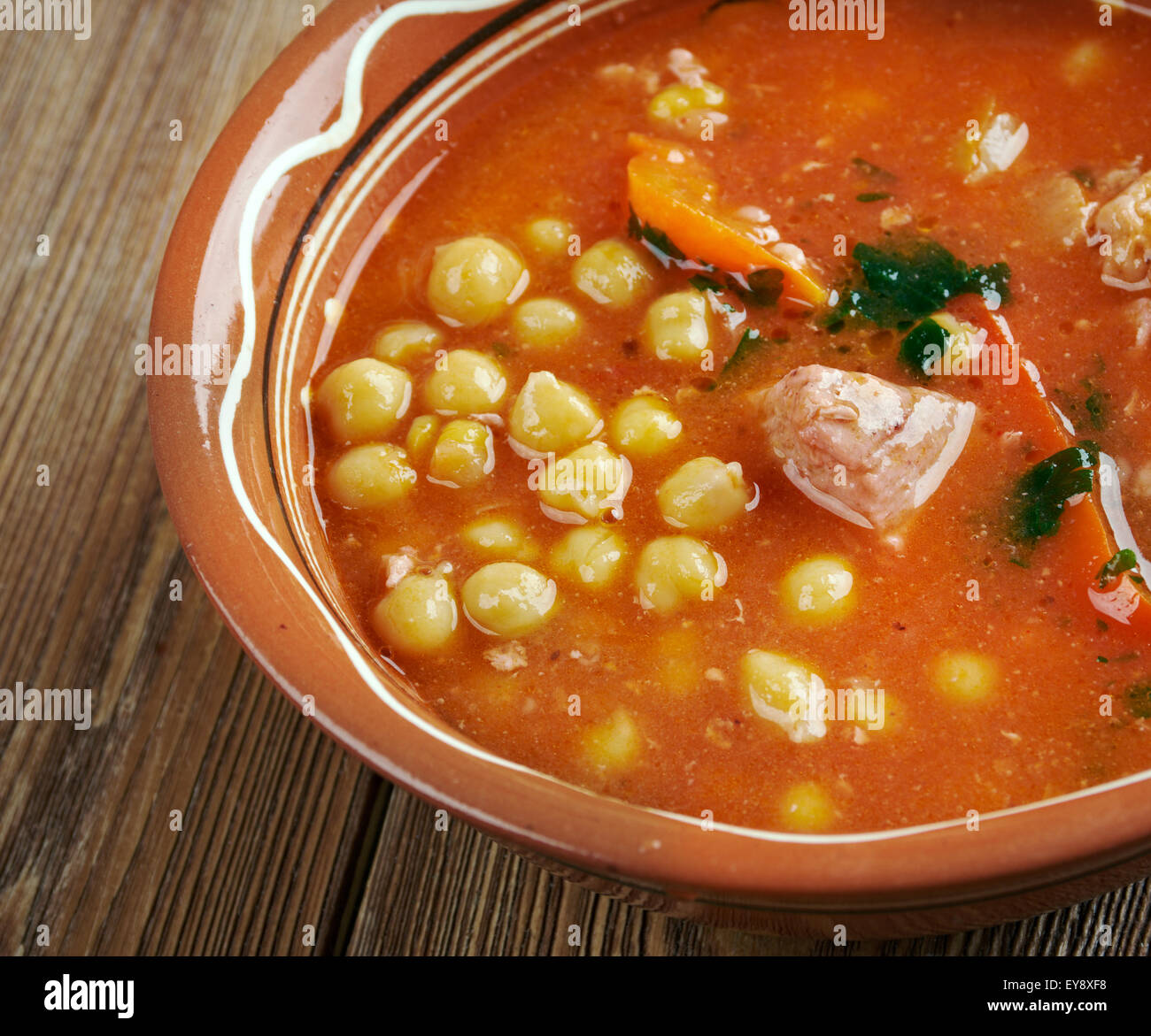 Chorba homos - Algerian chick-pea Soup with meat and vegetables Stock ...