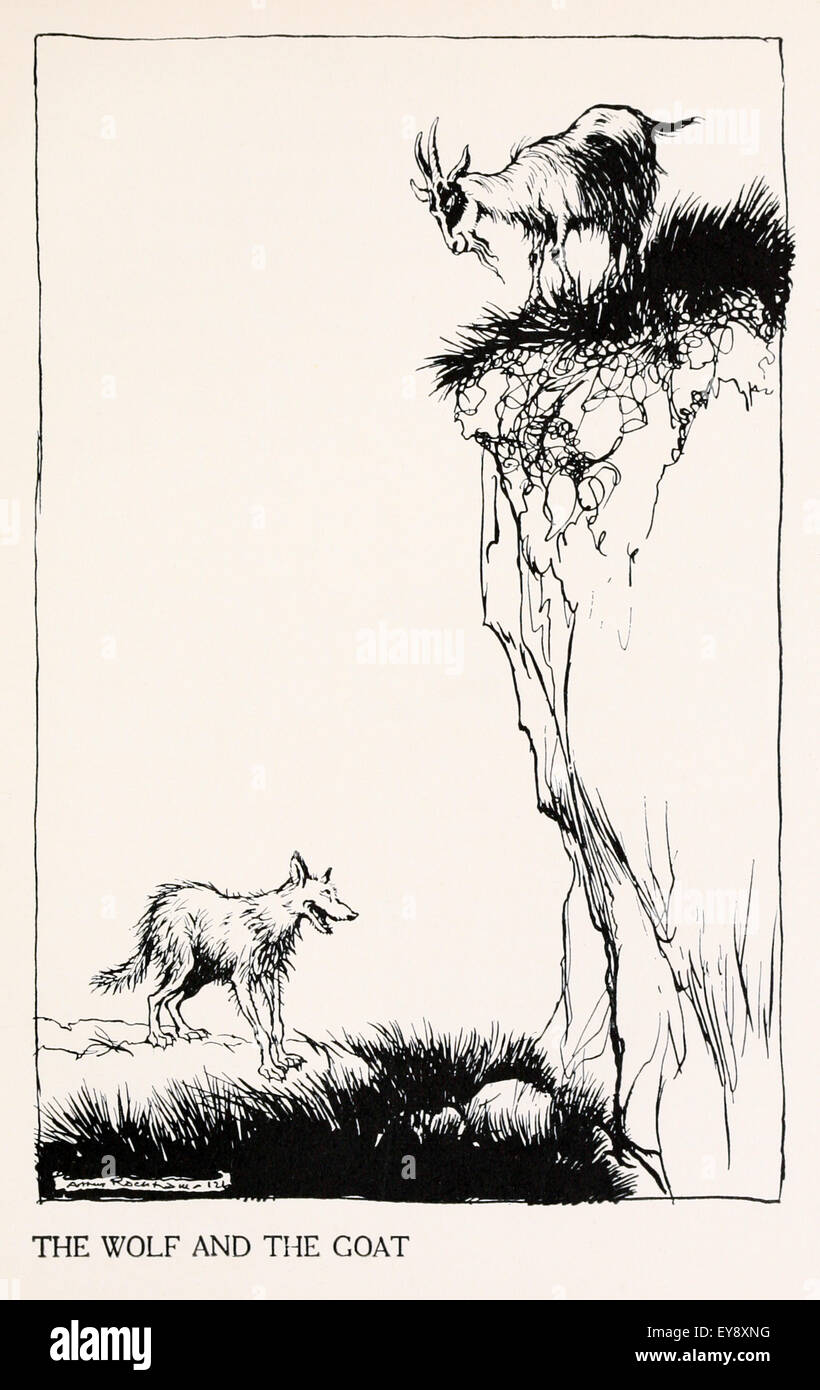 'The Wolf and the Goat' fable by Aesop (circa 600BC), sometime a lion ...