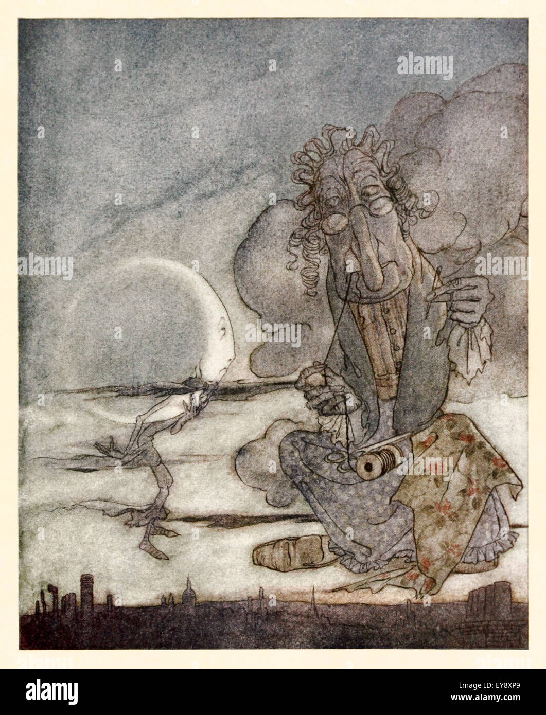 'The Moon and her Mother' fable by Aesop (circa 600BC). Illustration by ...