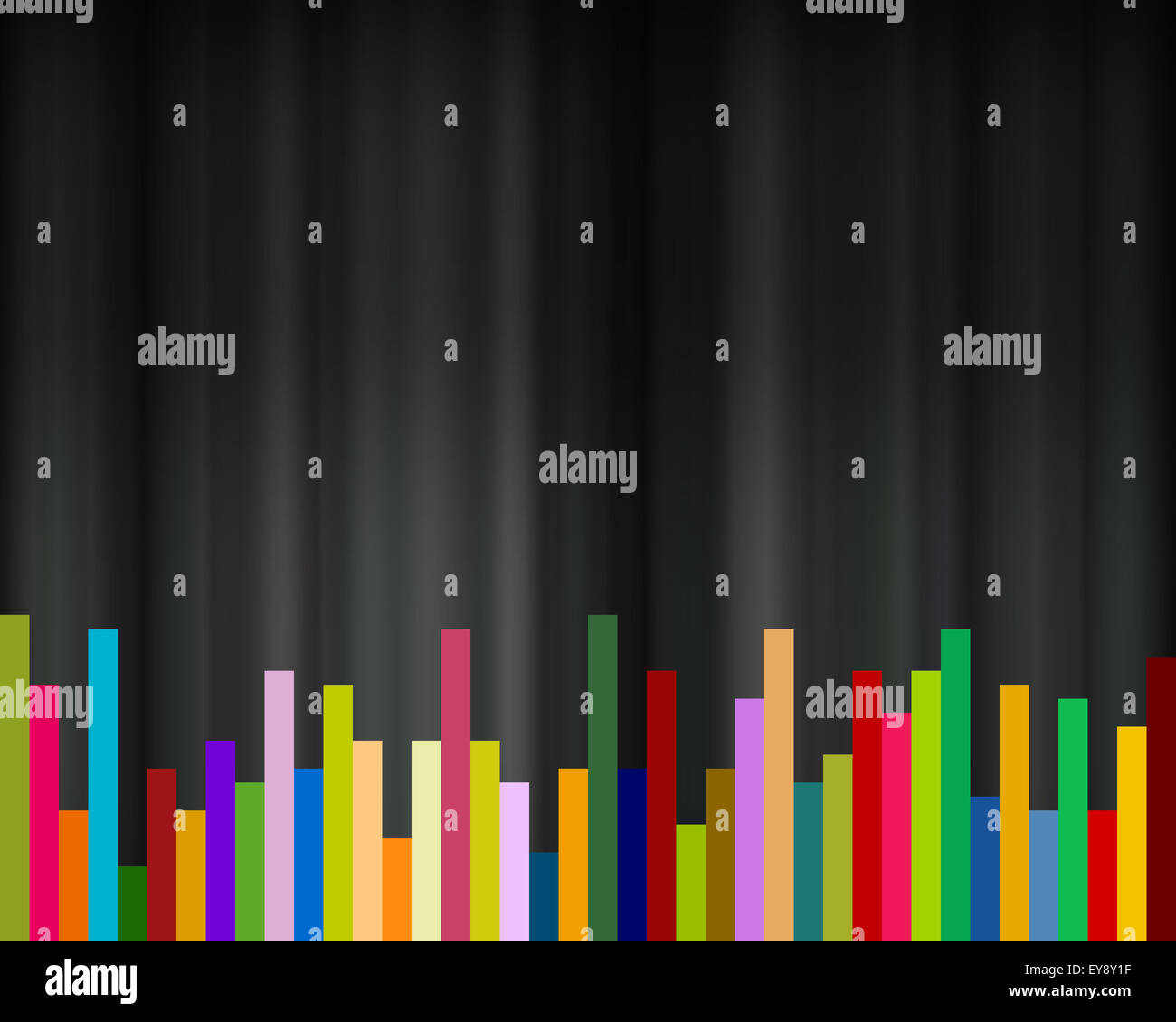 abstract rainbow colors rectangle bars on black background Stock Photo ...