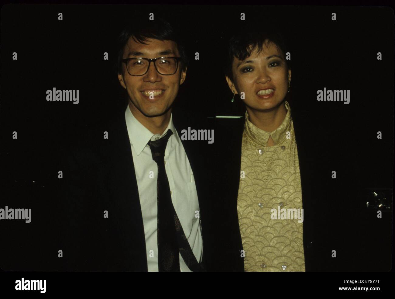 MICHAEL WOO with wife 1989.f8848. (Credit Image: © Tom Rodriguez/Globe ...