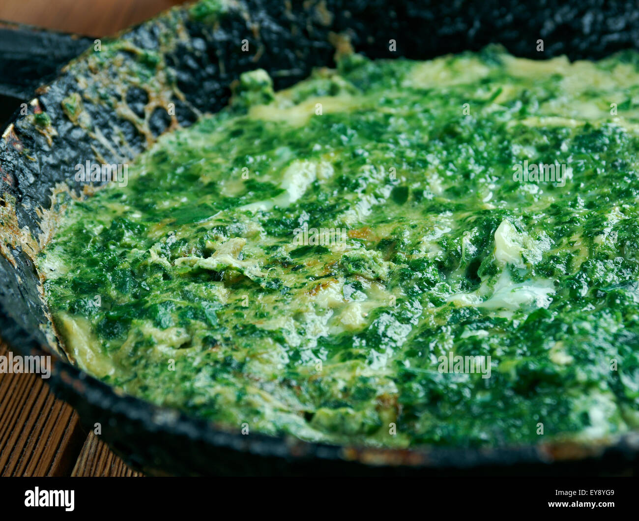 Kuku - Persian and Azerbaijani genre of cuisine. vegetarian dish, made ...