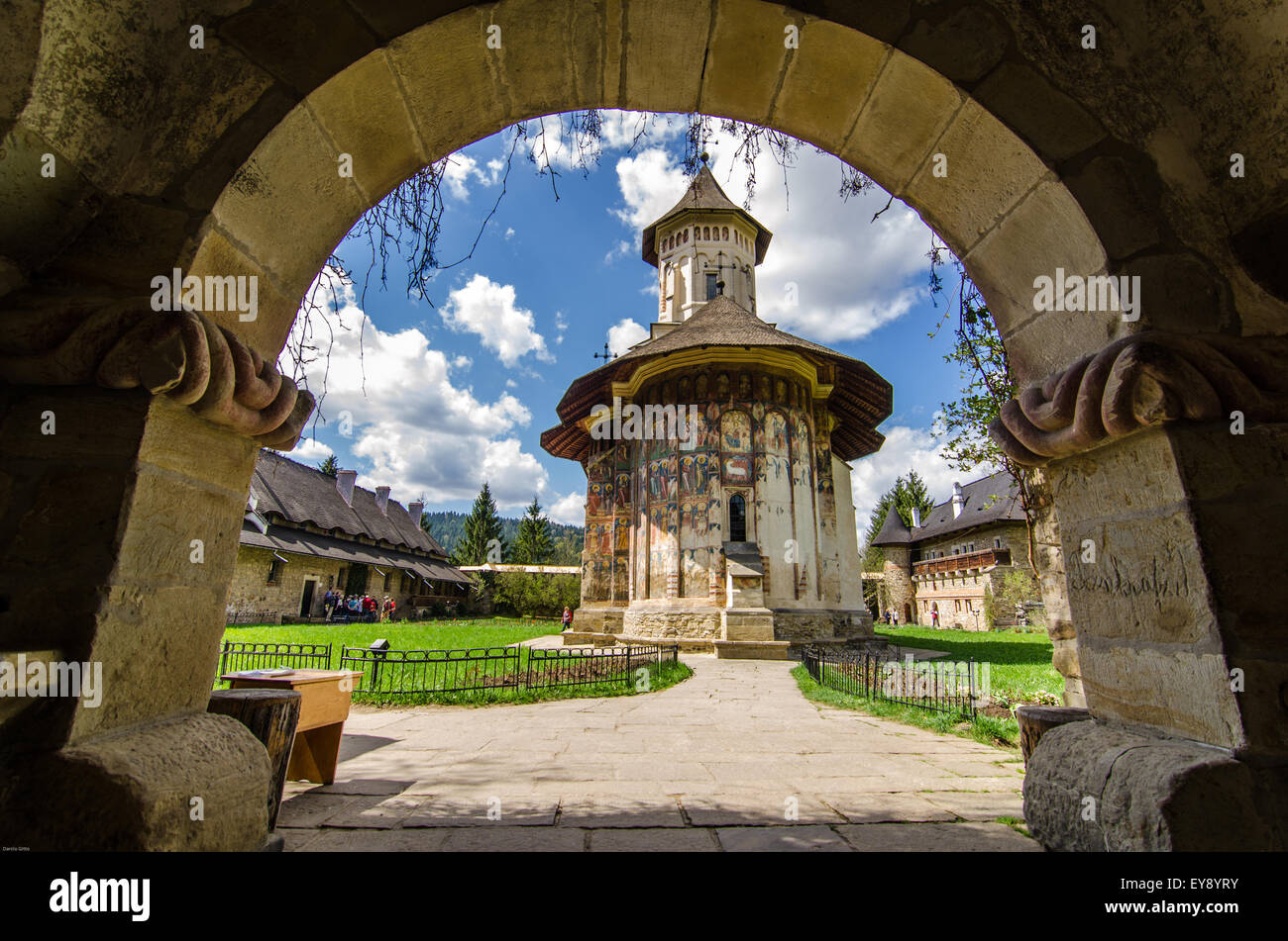 The Painted Monasteries of Romania Historic monastery with vibrant ...