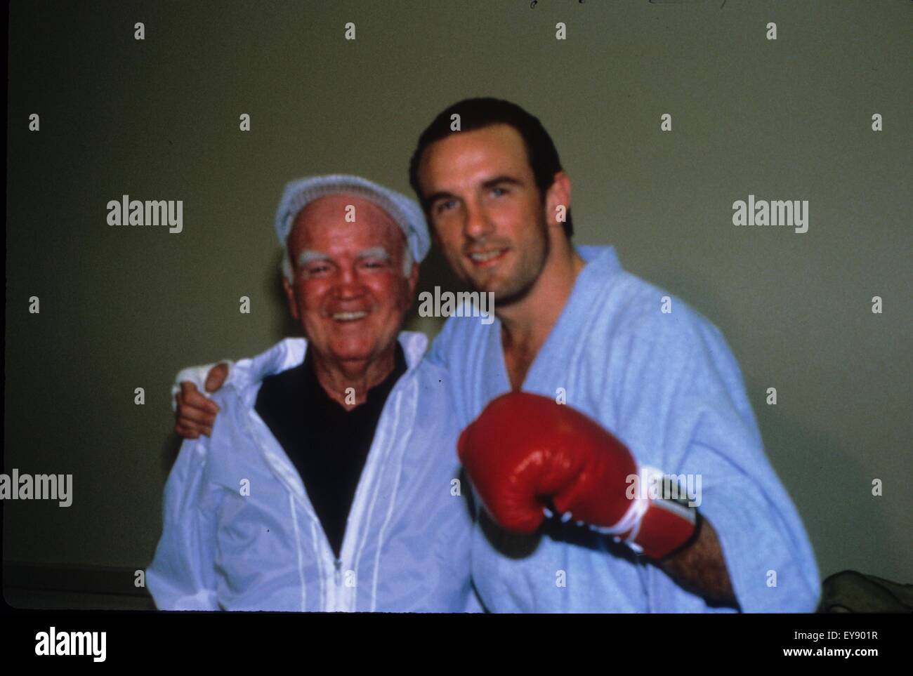 JOHN DIEHL with manager 1985.F2007.Supplied by Photos, inc. (Credit ...