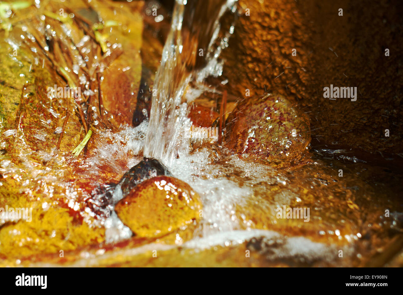 Natural source of mineral curative water of Russia. water splashing ...