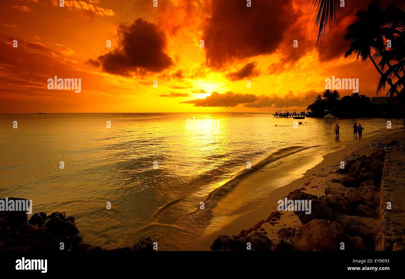 Watching the Sunset Stock Photo - Alamy