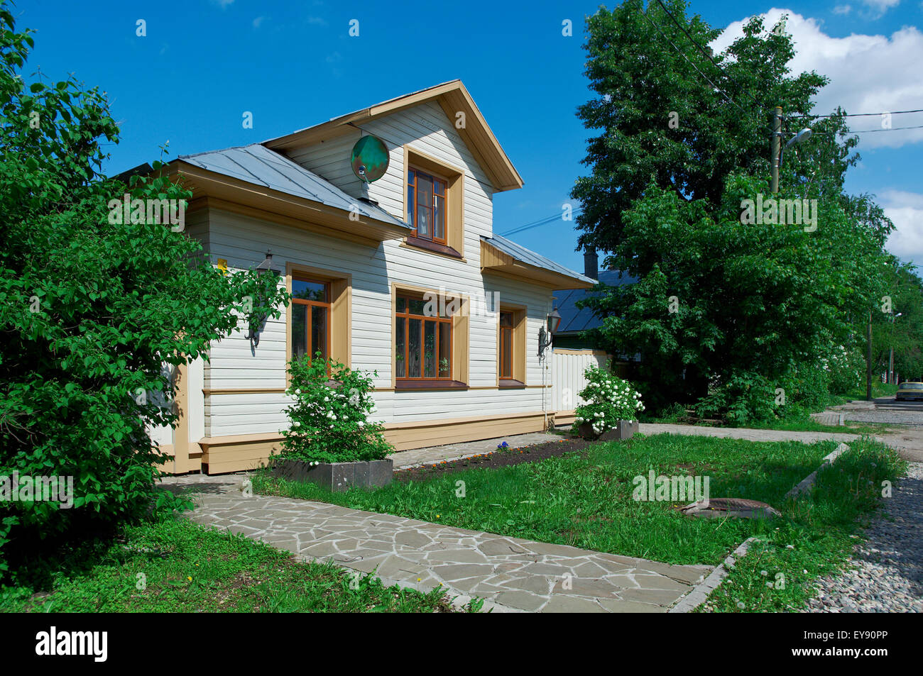 Russian carved frames of wooden houses .Vologda city, Russia Stock ...