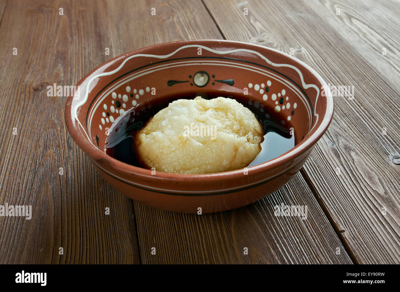 Asida - cooked wheat flour lump of dough.popular in Algeria, Libya ...