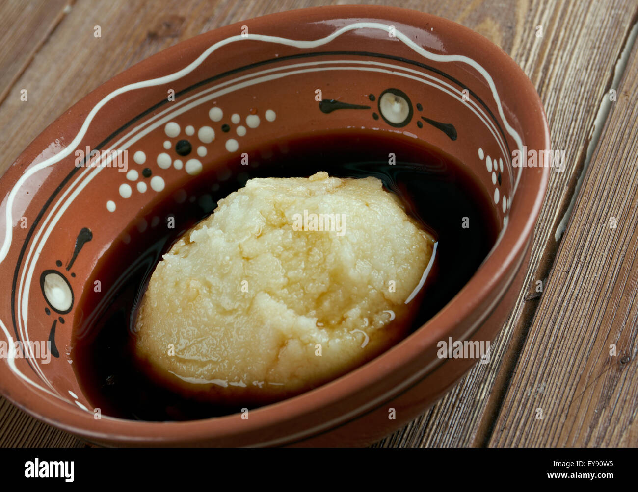 Asida - cooked wheat flour lump of dough.popular in Algeria, Libya ...